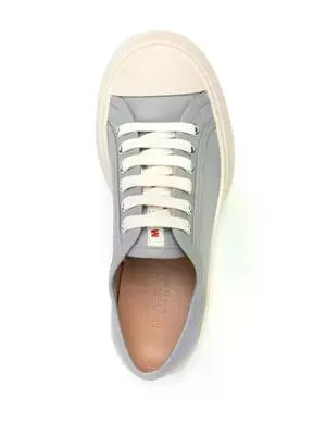 Marni Pablo Leather Flatform Sneakers - Grey