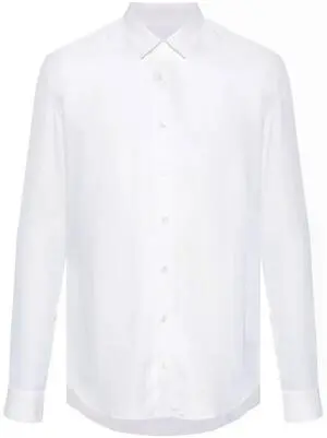 Patrizia Pepe Long-sleeve Striped-jacquard Shirt - White