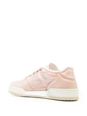Fendi Logo Embossed Lace Up Sneakers