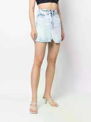 Alessandra Rich High-waisted Denim Mini Skirt