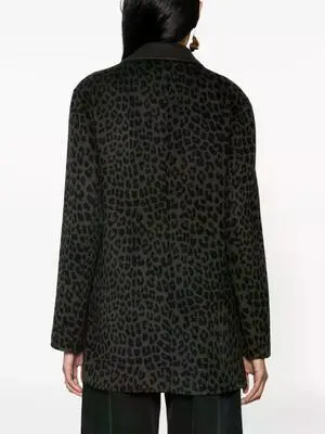 P.a.r.o.s.h Cheetah-print Double-breasted Blazer