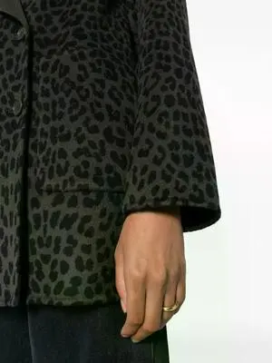 P.a.r.o.s.h Cheetah-print Double-breasted Blazer