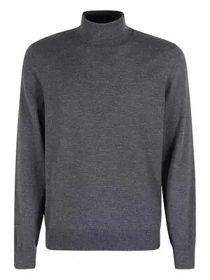 FAY Virgin Wool Roll Neck Sweater - Grey
