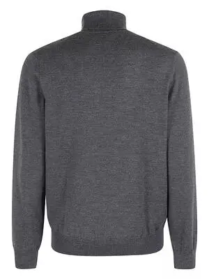 FAY Virgin Wool Roll Neck Sweater - Grey