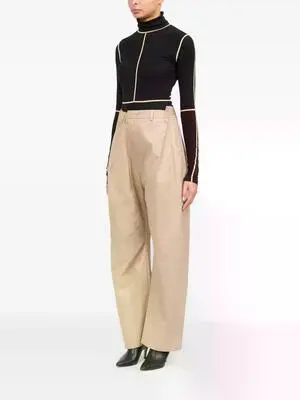 MAISON MARGIELA Asymmetric Pleated Trousers