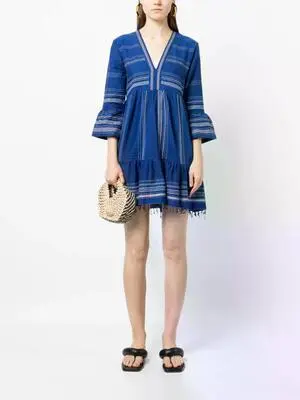 LEMLEM Sapphire Cotton Stripe Dress