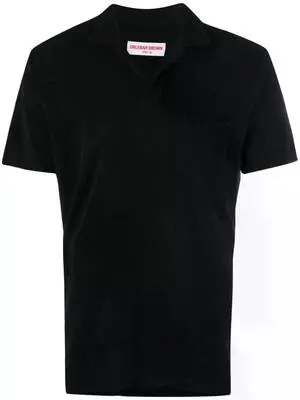 Orlebar Brown Terry-cloth Cotton Polo Shirt - Black