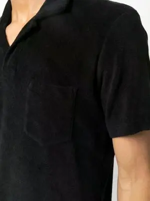 Orlebar Brown Terry-cloth Cotton Polo Shirt - Black