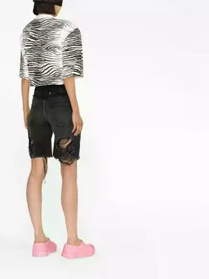 Givenchy Distressed Denim Knee-length Shorts