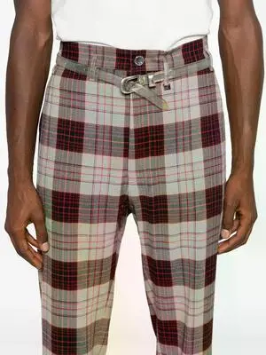 VIVIENNE WESTWOOD Cropped Trousers With Plaid Pattern