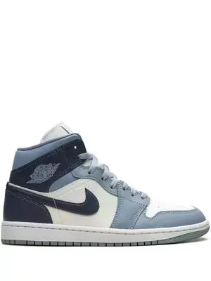 JORDAN Air 1 Mid Two-tone Sneakers - Blue