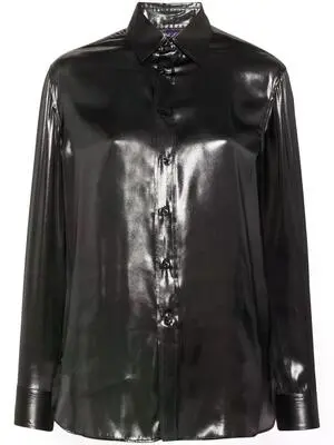 Ralph Lauren Adrien Lamé-effect Shirt - Grey