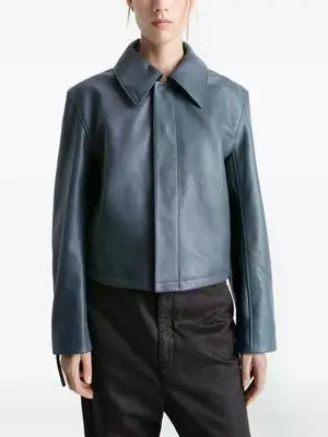 LEMAIRE Cropped Leather Jacket