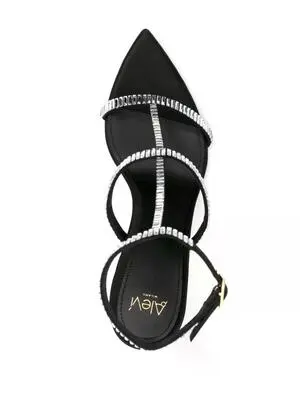 ALEVI MILANO 110mm Crystal-embellished Leather Sandals