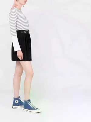 Play Comme Des Garcon Horizontal Stripe Long Sleeve T-shirt - Grey