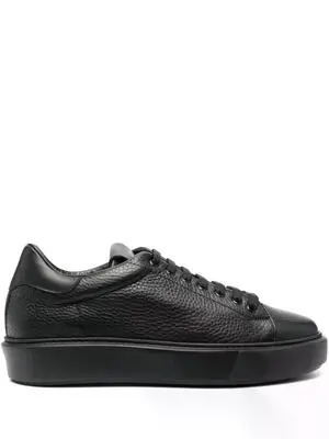 GIULIANO GALIANO Pebbled Leather Low-top Sneakers - Black