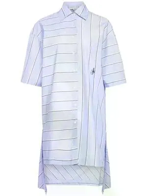 JW Anderson High-low Hem Striped Shirt Dress