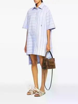 JW Anderson High-low Hem Striped Shirt Dress