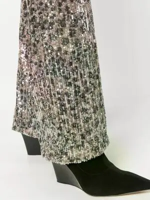 Liu Jo Sequin Embellished High-waisted Straight-leg Trousers