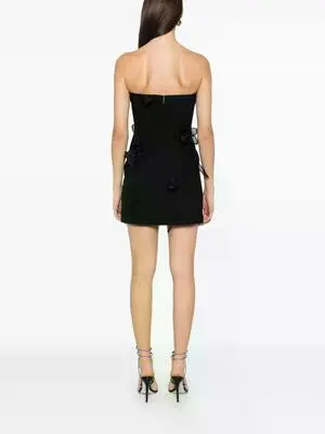 ROTATE BY BIRGER CHRISTENSEN Rose Appliqué Tube Mini Dress