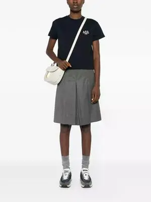 A.p.c. Logo Embroidered Cotton T-shirt - Blue
