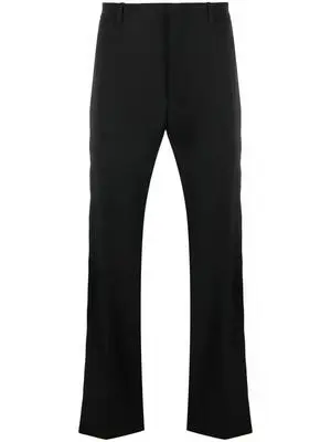 Off-White Logo Embroidered Straight-leg Trousers - Black