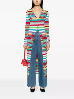 Moschino Horizontal Stripe V-neck Cardigan