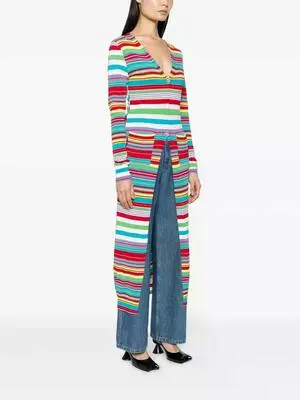 Moschino Horizontal Stripe V-neck Cardigan