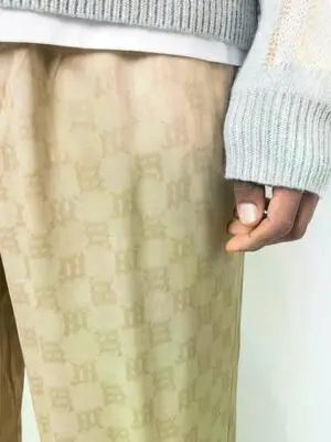 MISBHV Logo-print Wide-leg Trousers