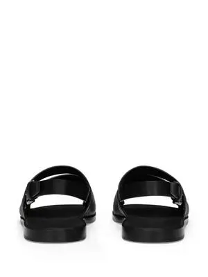 Dolce & Gabbana Embossed Logo Leather Sandals