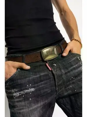 Dsquared2 Logo Plaque Buckle Belt
