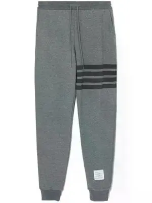 Thom Browne Striped Cotton Track Pants - Grey