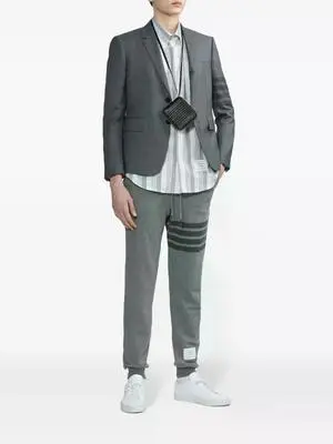 Thom Browne Striped Cotton Track Pants - Grey