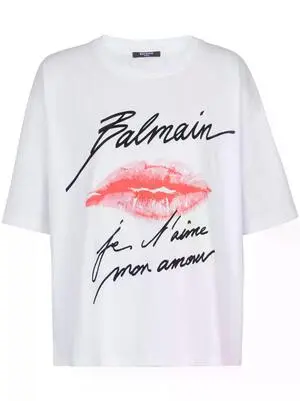 Balmain Kiss-print T-shirt - White
