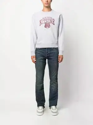 Maison Kitsuné Logo-print Cotton Sweatshirt