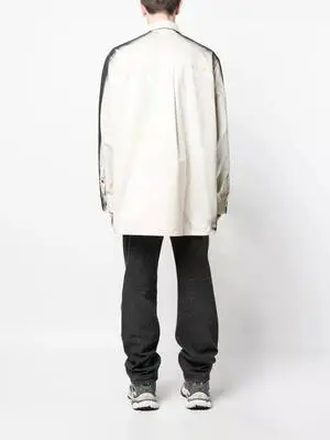 Heron Preston Faded-effect Logo-patch Shirt