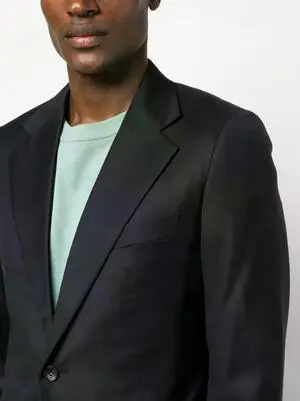 LANVIN Notched-lapels Single-breasted Blazer - Blue
