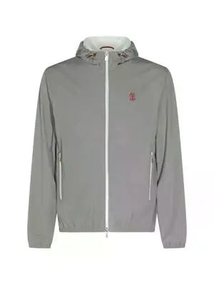 Brunello Cucinelli Hooded Windbreaker - Grey