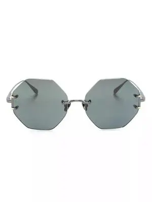 Linda Farrow Hexagonal Frame Sunglasses - Grey