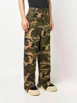 Palm Angels Camouflage Print Wide-leg Trousers