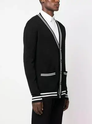 Balmain Contrasting Trim V-neck Cardigan