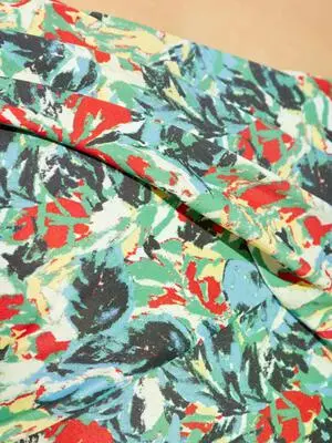 GANNI Floral-print One-shoulder Swimsuit