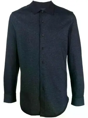 Brioni Jersey Button-down Shirt - Blue