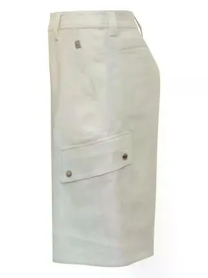 Off-White Linen Cargo Shorts