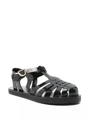 ANCIENT GREEK SANDALS Karina Sandals With Side Buckle - Black