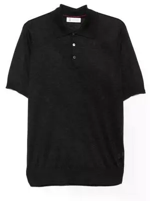 Brunello Cucinelli Fine-knit Polo Shirt - Grey