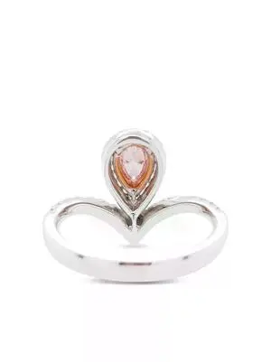 HYT JEWELRY 18kt White Gold Pear-cut Diamond Ring