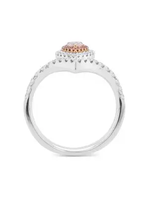 HYT JEWELRY 18kt White Gold Pear-cut Diamond Ring