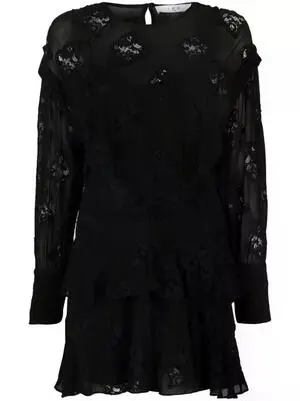 IRO PARIS Levoca Guipure Lace A-line Dress - Black