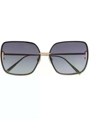 Chopard Square-frame Tinted Sunglasses - Black